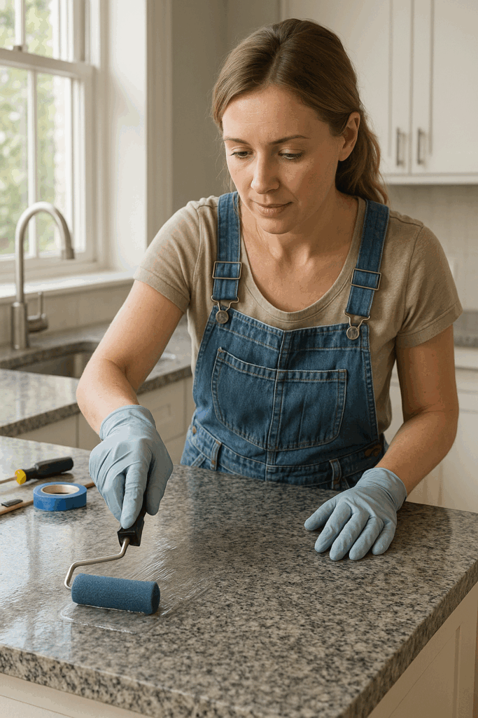 How to Restore and Paint a Granite Kitchen Worktop: Step-by-Step Guide ...